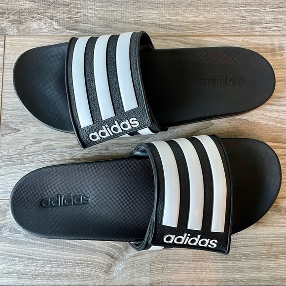 adidas | Shoes | Adidas Adilette Comfort Slides Sandals Mens 3 Black ...